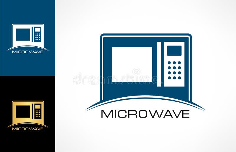 Golden microwave oven stock illustration. Illustration of concept ...