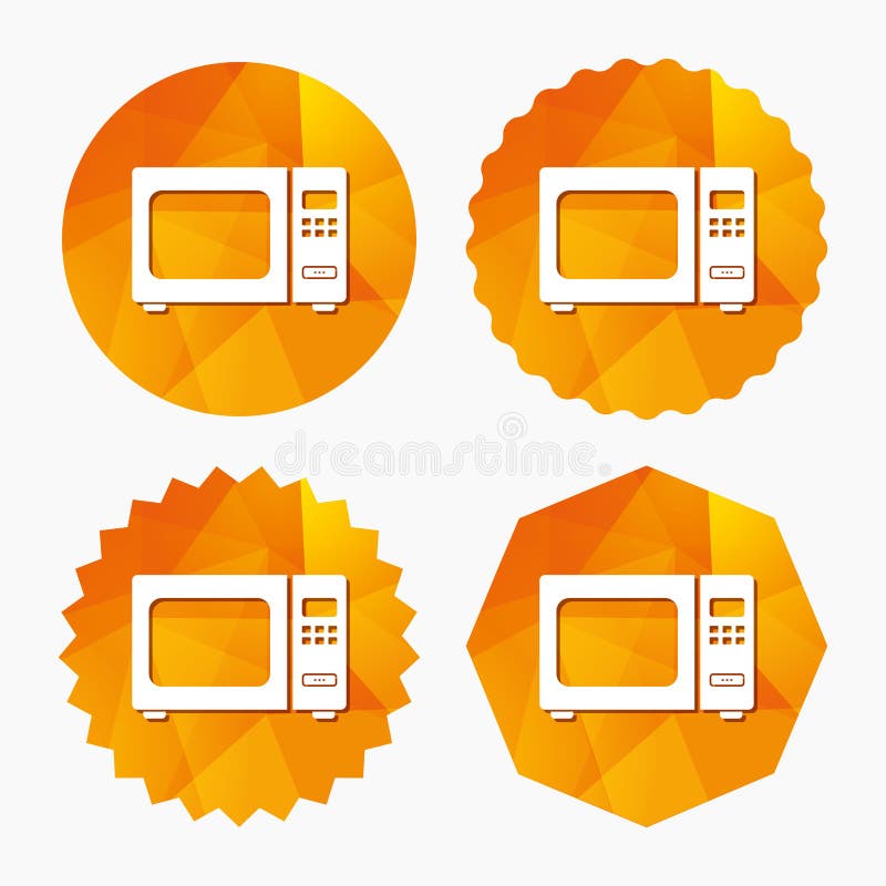 Microwave Oven Sign Icon. Kitchen Electric Stove. Stock Vector ...