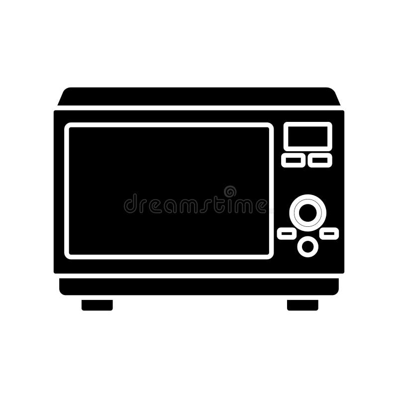 Microwave Oven Silhouette Vector Stock Vector - Illustration of ...