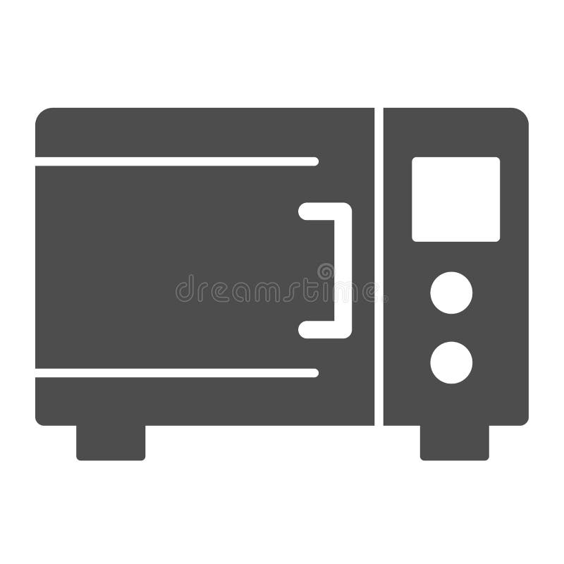 Microwave Oven Solid Icon. Household Vector Illustration Isolated on White Stock Vector ...