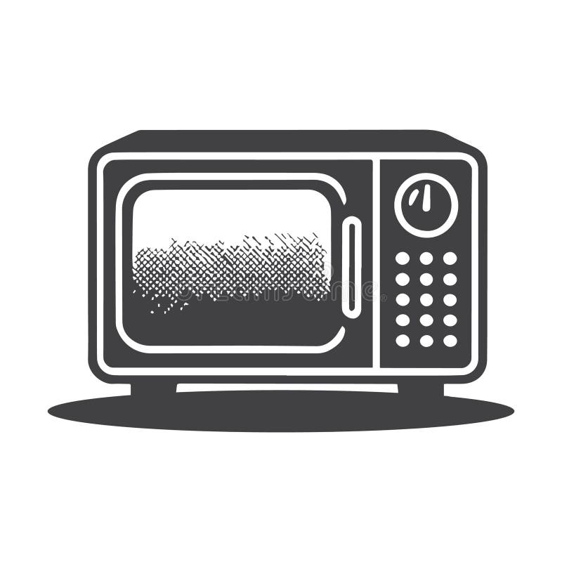Microwave Simple Minimalist Illustration Design Vector Icon. Stock ...