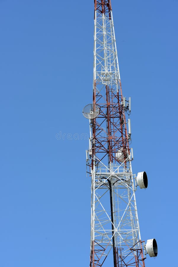 Microwave System.Wireless Communication Antenna Stock Image - Image of ...