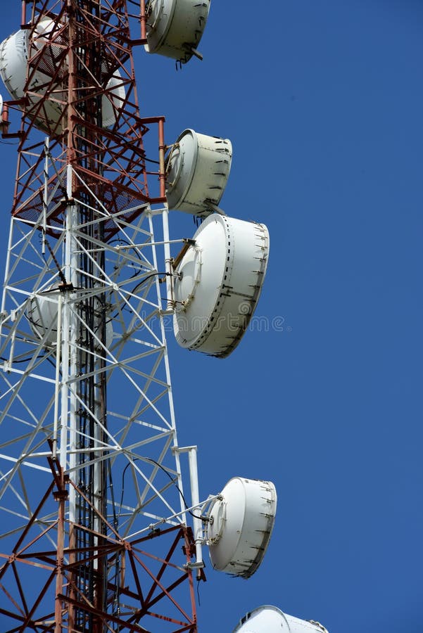 Microwave System.Wireless Communication Antenna Stock Image - Image of ...