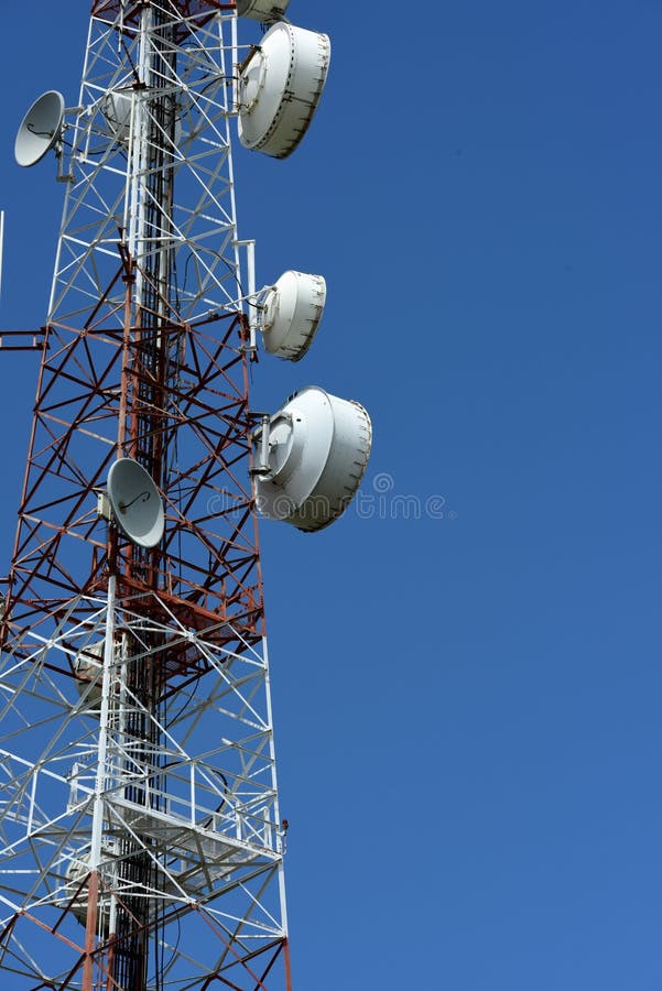 Microwave System.Wireless Communication Antenna Stock Image - Image of ...