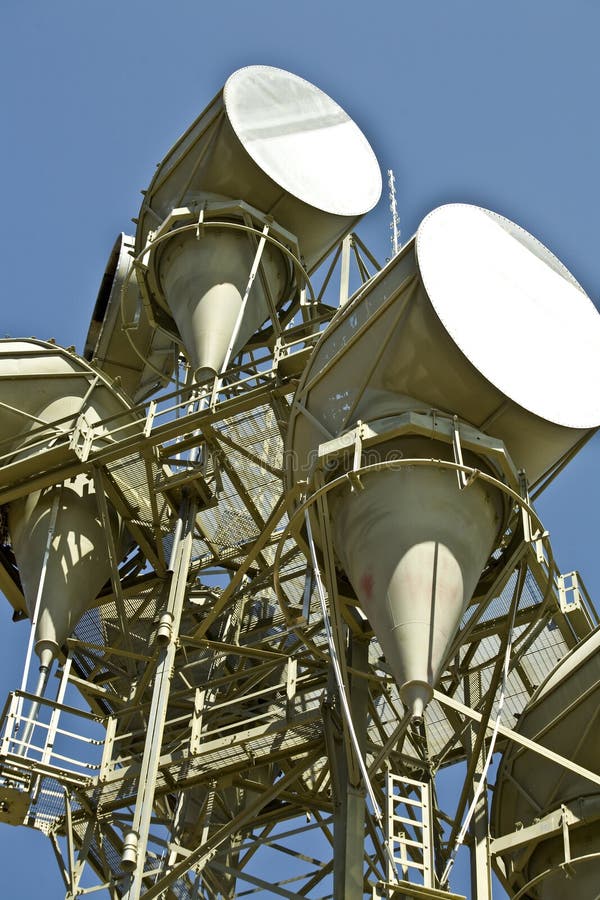 Microwave Transmitter At Telecommunications Tower Stock Image - Image ...