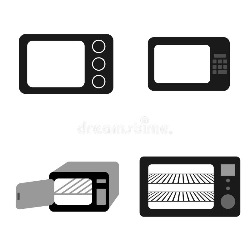 Microwave Vector Icon Illustration Flat Design Stock Illustration ...