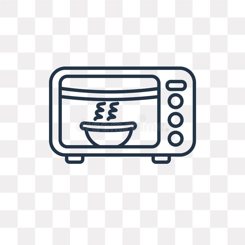 Microwave Vector Icon Isolated On Transparent Background, Linear Stock ...