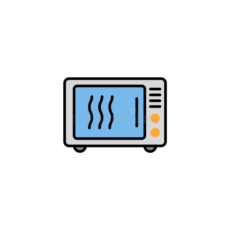 Microwave Vector Icon Sign Symbol Stock Illustration - Illustration of ...