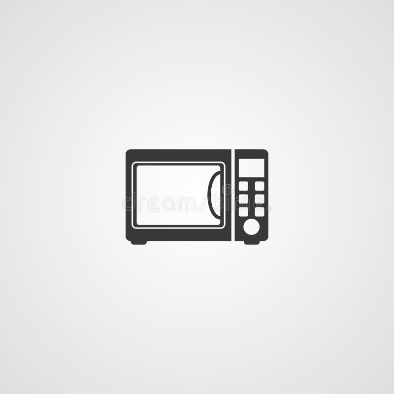 Microwave Vector Icon Sign Symbol Stock Vector - Illustration of ...
