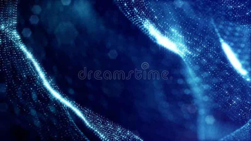 Microworld or Nano Technology Blue Background. Seamless Looped ...