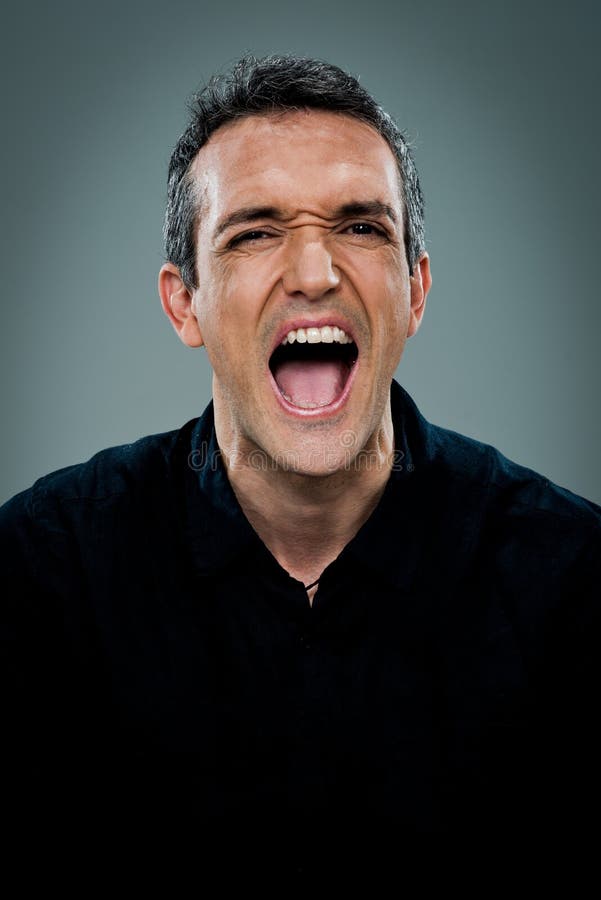 Mid Adult Man Shouting stock photo. Image of adult, person - 30226078