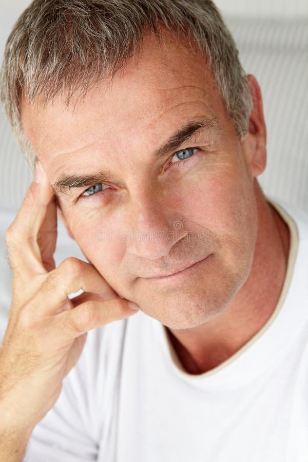 Portrait of Middle Aged Man Stock Photo - Image of midlife, handsome ...