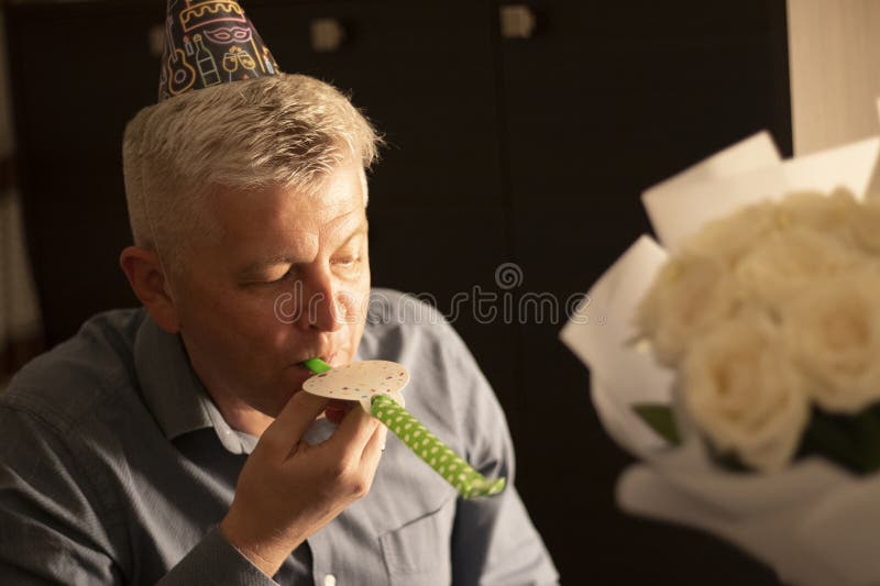 Mid Aged Man Celebrating Alone. People Stock Photo - Image of cheer ...