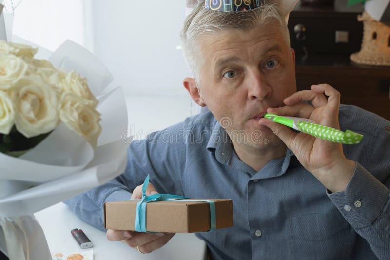 Mid Aged Man Celebrating Alone. People Stock Image - Image of mature ...