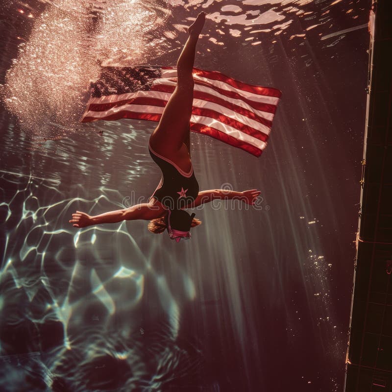Mid-Air Elegance: Female Diver Executes a Stunning 10m Dive Stock ...