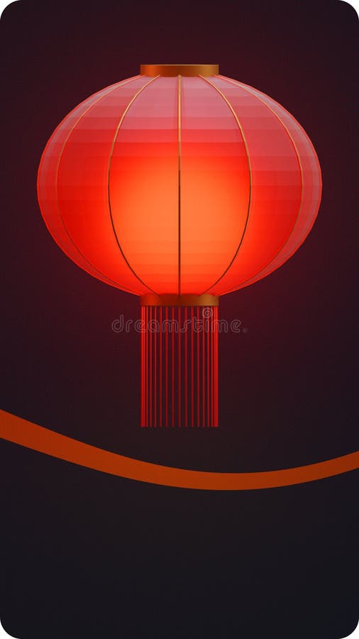 Mid Autumn Mobile Phone User Interface Template with Lantern 3d ...