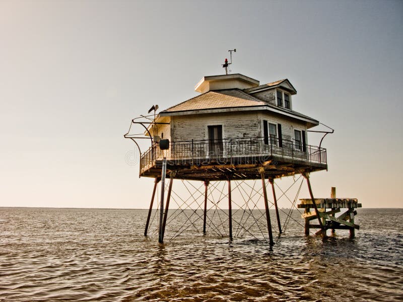 Mid bay light house stock image. Image of fairhope, light - 10247835