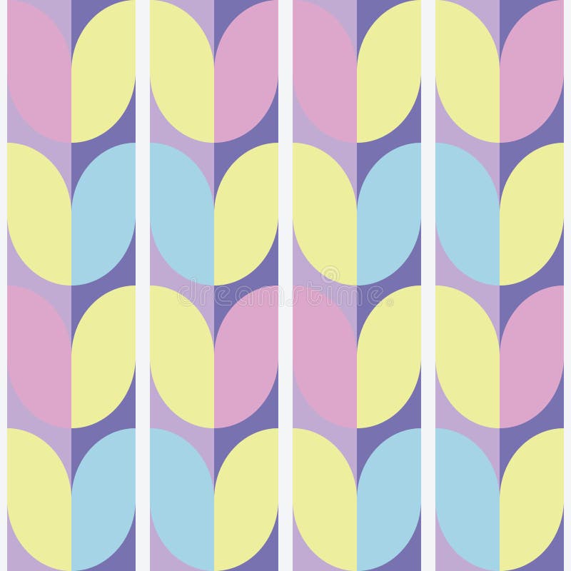 Mid Century Abstract Vector Pattern. Flower Seamless Pattern. Modern ...
