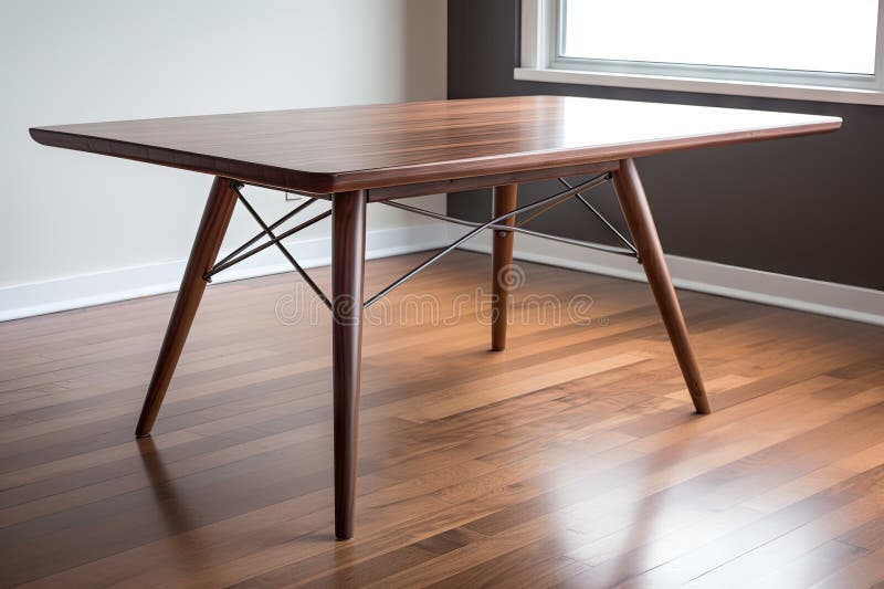 Mid-century Dining Table with Sleek and Minimalist Design Stock ...