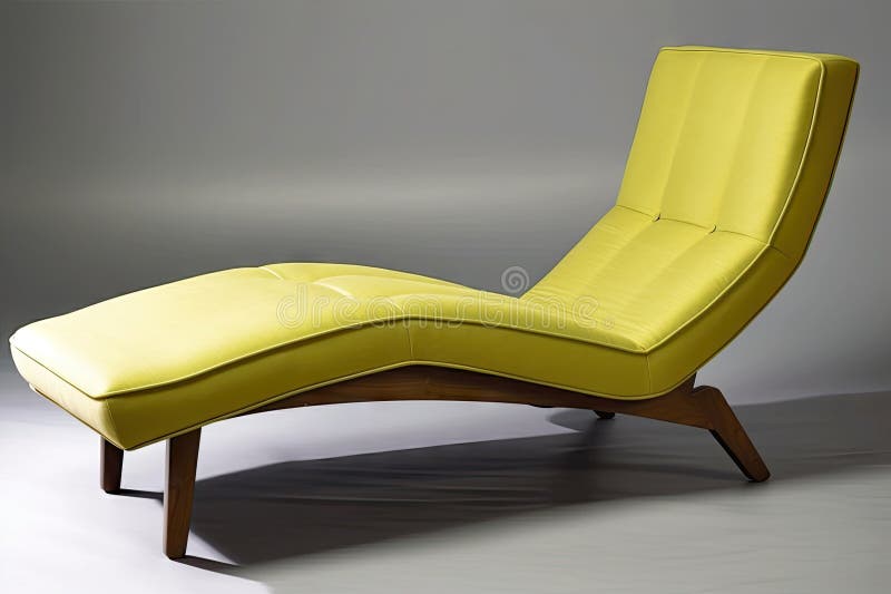 Mid-century Modern Chaise Lounge, with Sleek Lines and Comfortable ...