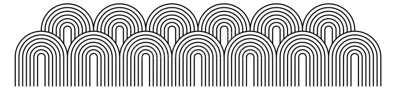 Mid Century Modern Decorative Black Line Border Stock Vector ...