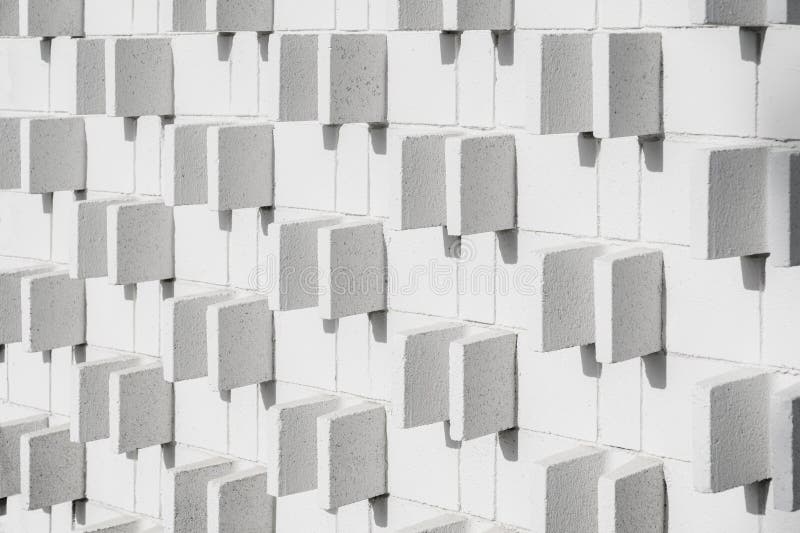 Mid-century Modern Exterior Block Wall Pattern Stock Photo - Image of ...