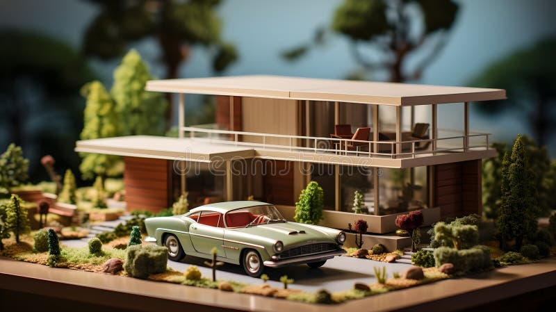 Mid-century Modern Home Model with Iconic Architectural Features from ...