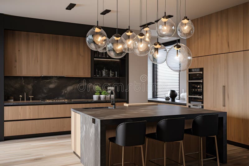 Mid-century Modern Kitchen, Featuring Sleek and Functional Design, with ...