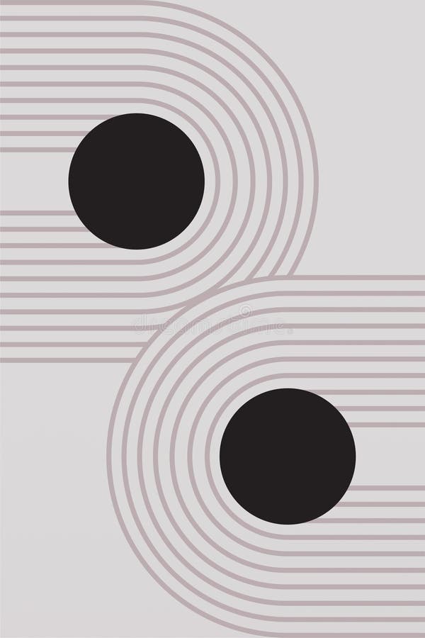 Mid Century Modern Rainbow Background Illustration. Geometric Rainbow ...