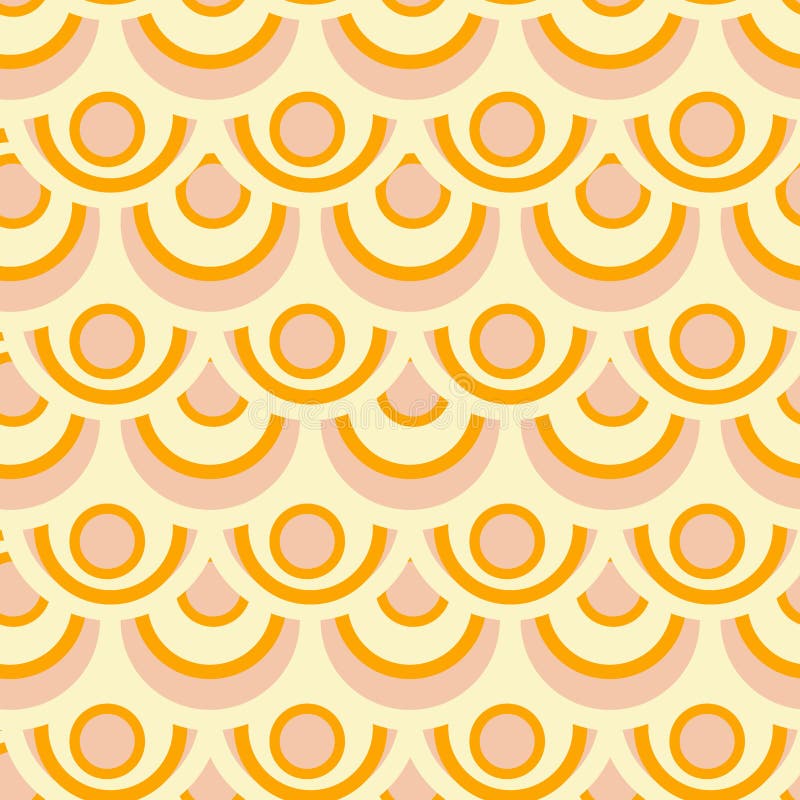 Mid Century Retro Vintage Pattern 70s Stock Vector - Illustration of ...