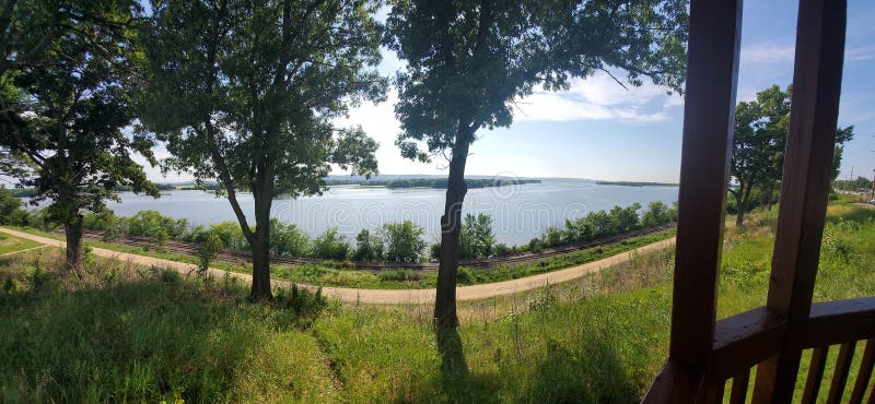 Mid-day lakeside view stock image. Image of lakeside - 190390475