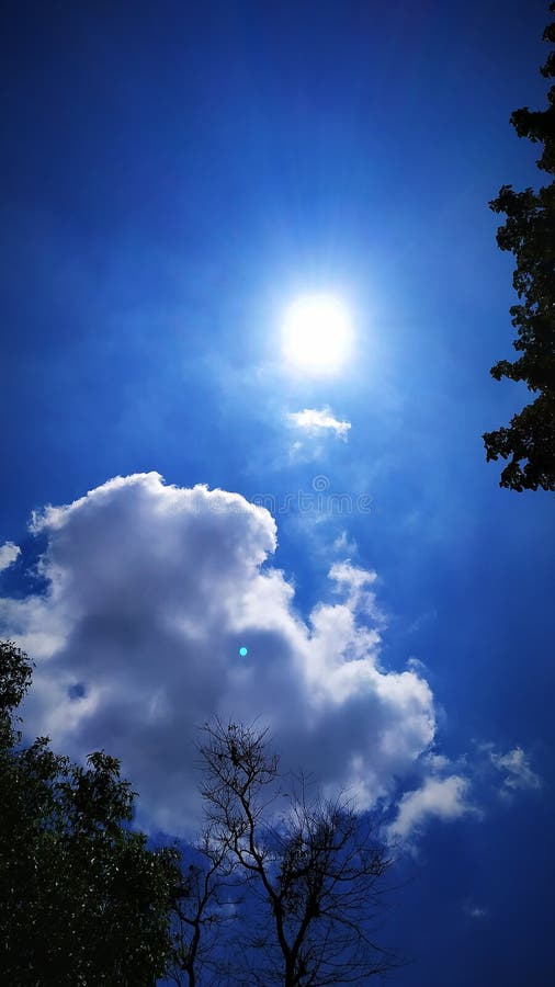 Mid Day with Sun at the Village Area Stock Photo - Image of area ...