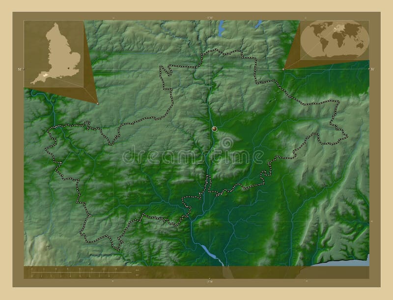 Mid Devon, England - Great Britain. Physical. Capital Stock ...