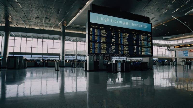 The Foreground Displays a Highly Reflective, Polished, Light Gray Floor ...