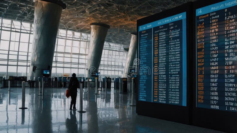 The Foreground Displays a Highly Reflective, Polished, Light Gray Floor ...