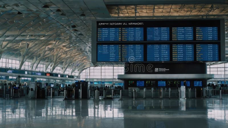 The Foreground Displays a Highly Reflective, Polished, Light Gray Floor ...