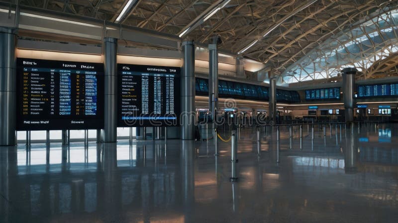 The Foreground Displays a Highly Reflective, Polished, Light Gray Floor ...