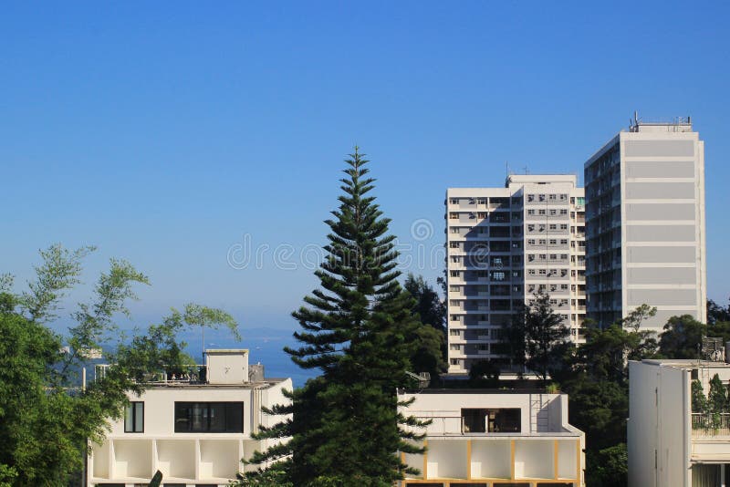 Mid Levels Housing at Hong Kong Stock Photo - Image of skyscrapers ...
