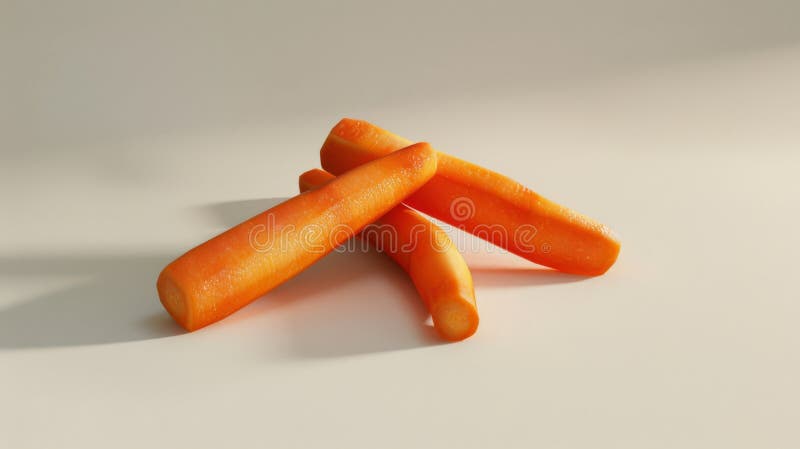 A Mid-morning Snack Featuring Fresh Carrots, Captured in a Minimalist ...