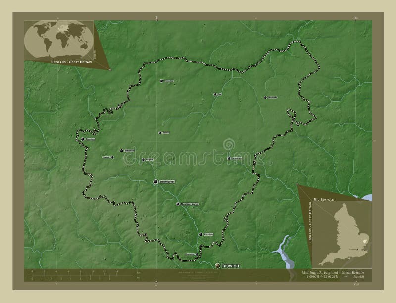 Mid Suffolk, England - Great Britain. Wiki. Labelled Points of C Stock ...