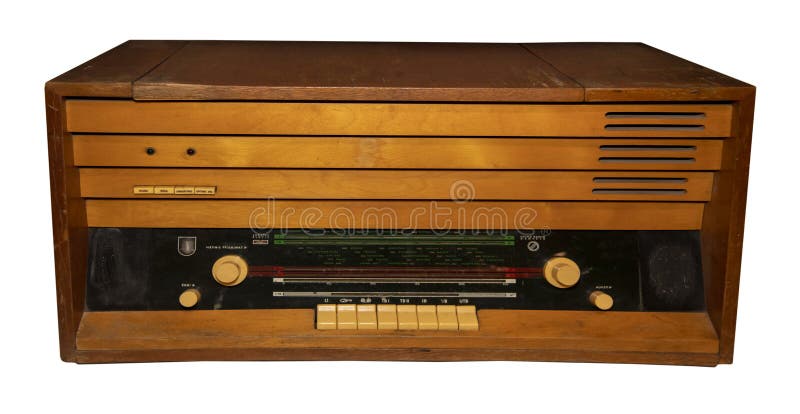 Mid 20th Century Radio Receiver - Isolated on White Stock Photo - Image ...