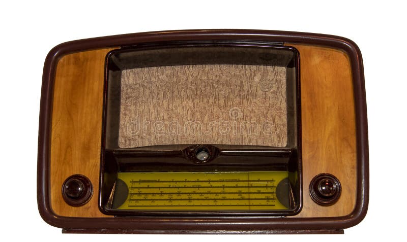 Mid 20th Century Radio Receiver - Isolated on White Stock Photo - Image ...