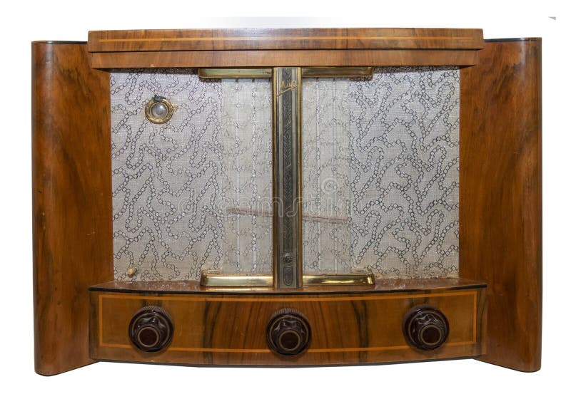 Mid 20th Century Radio Receiver - Isolated on White Stock Photo - Image ...