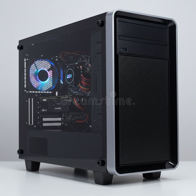 A Mid-tower Computer Case with a Transparent Side Panel Showcases ...