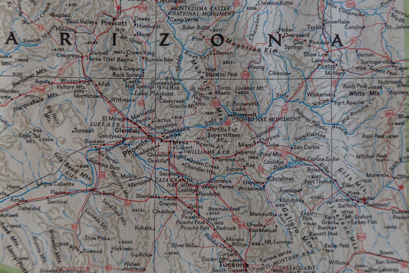 Map Tonto National Park Arizona Stock Photos - Free & Royalty-Free ...