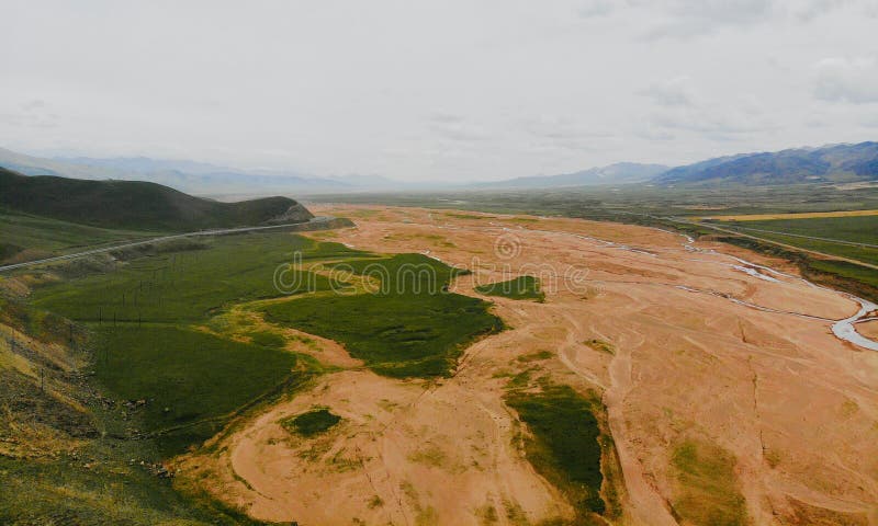 The Midair View of Western China, Beautiful Landscape Stock Photo ...