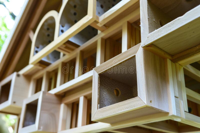 Midassembly Birdhouse Showing Internal Compartments Stock Image - Image ...