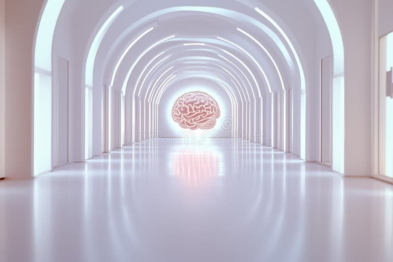 At Midday, a White Void Creates a Tranquil Setting Featuring a Faintly ...