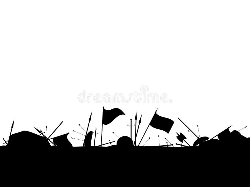 Middeleeuws Slagveld Na De Slag Vector Vector Illustratie ...