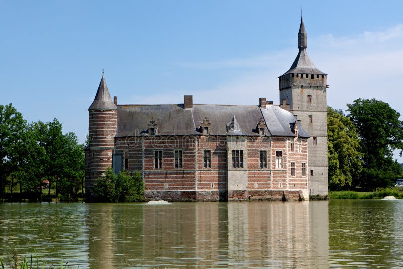 Medieval Castle Franchimont, Theux, Liege, België Stock Foto - Image of ...